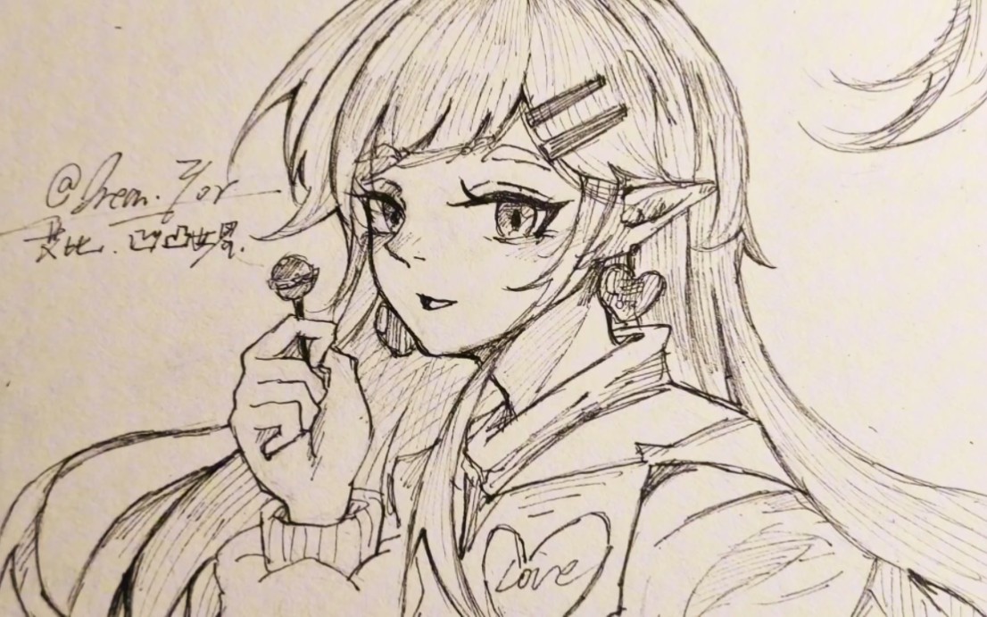 今日绘画,凹凸世界艾比