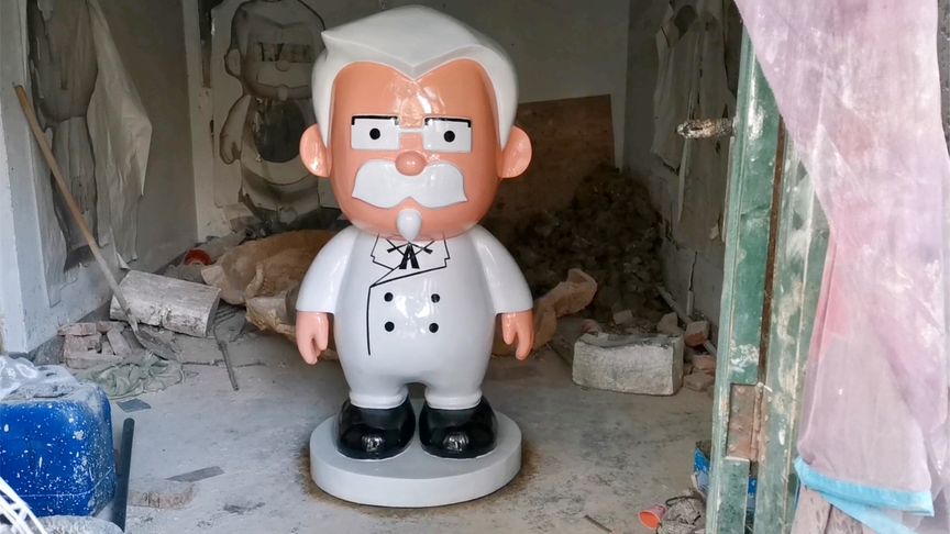 纯手工玻璃钢卡通人制作全过程