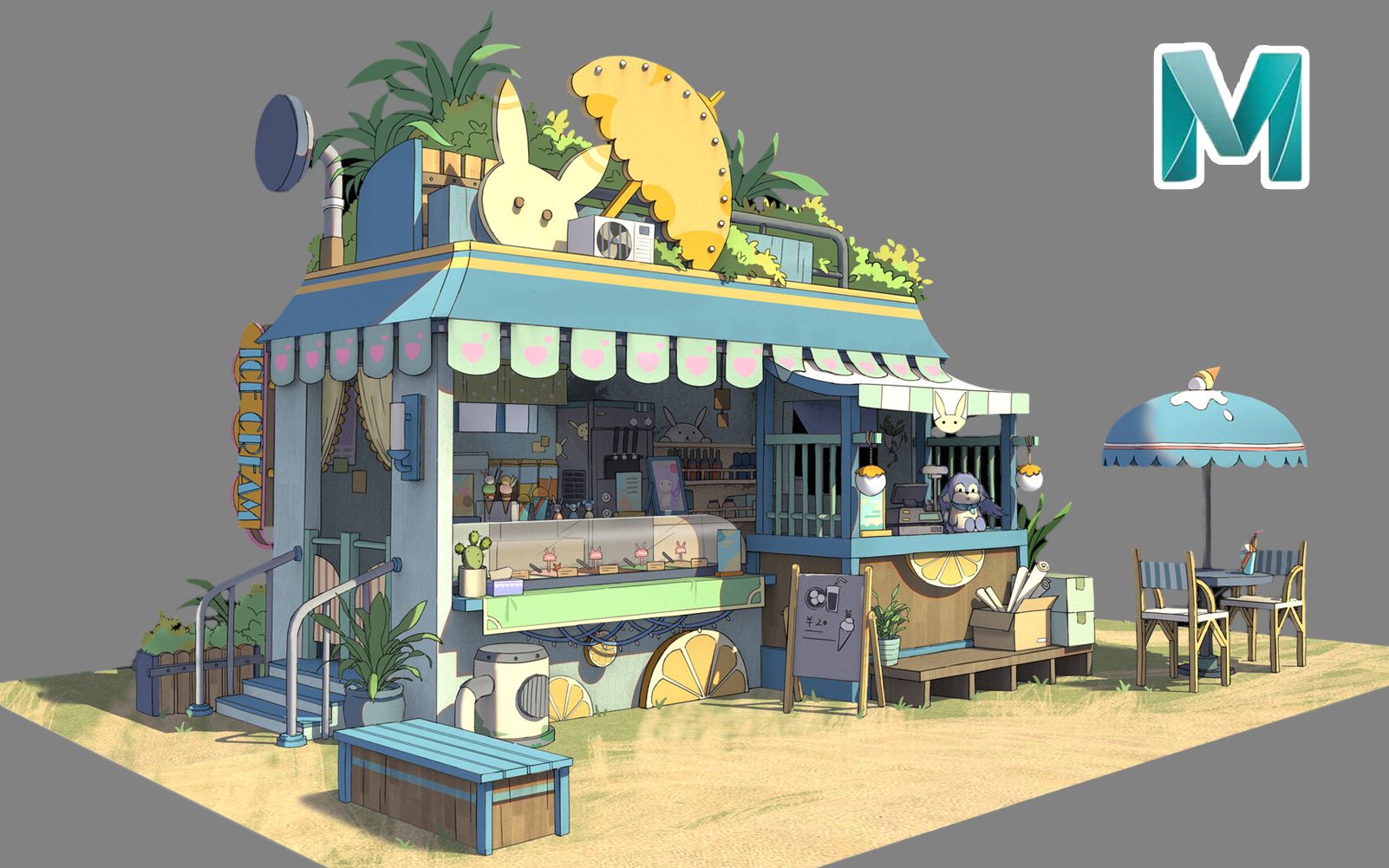 【Maya场景建模】全程3个小时!从业十年次世代场景建模大佬从零...