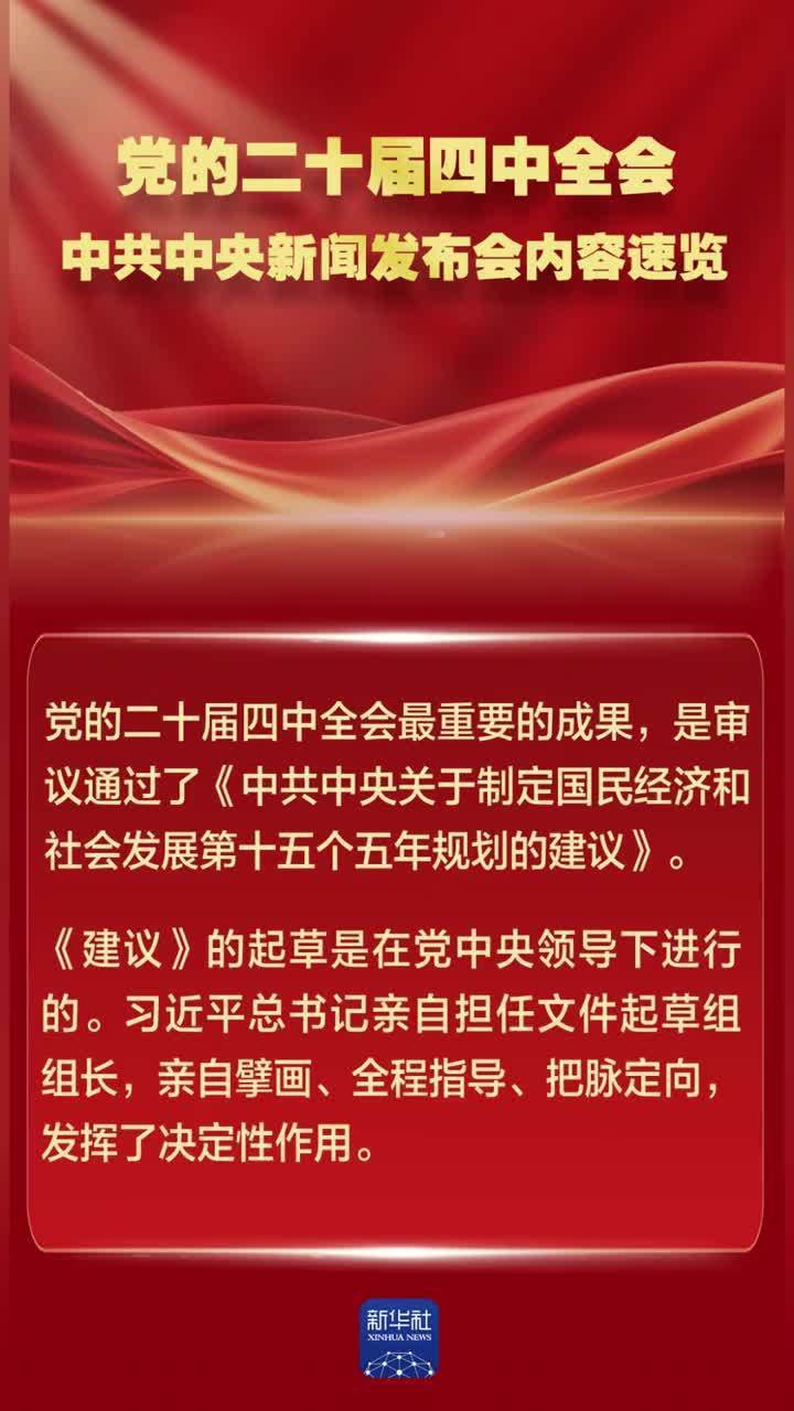 党的二十届四中全会,中共中央新闻发布会内容速览