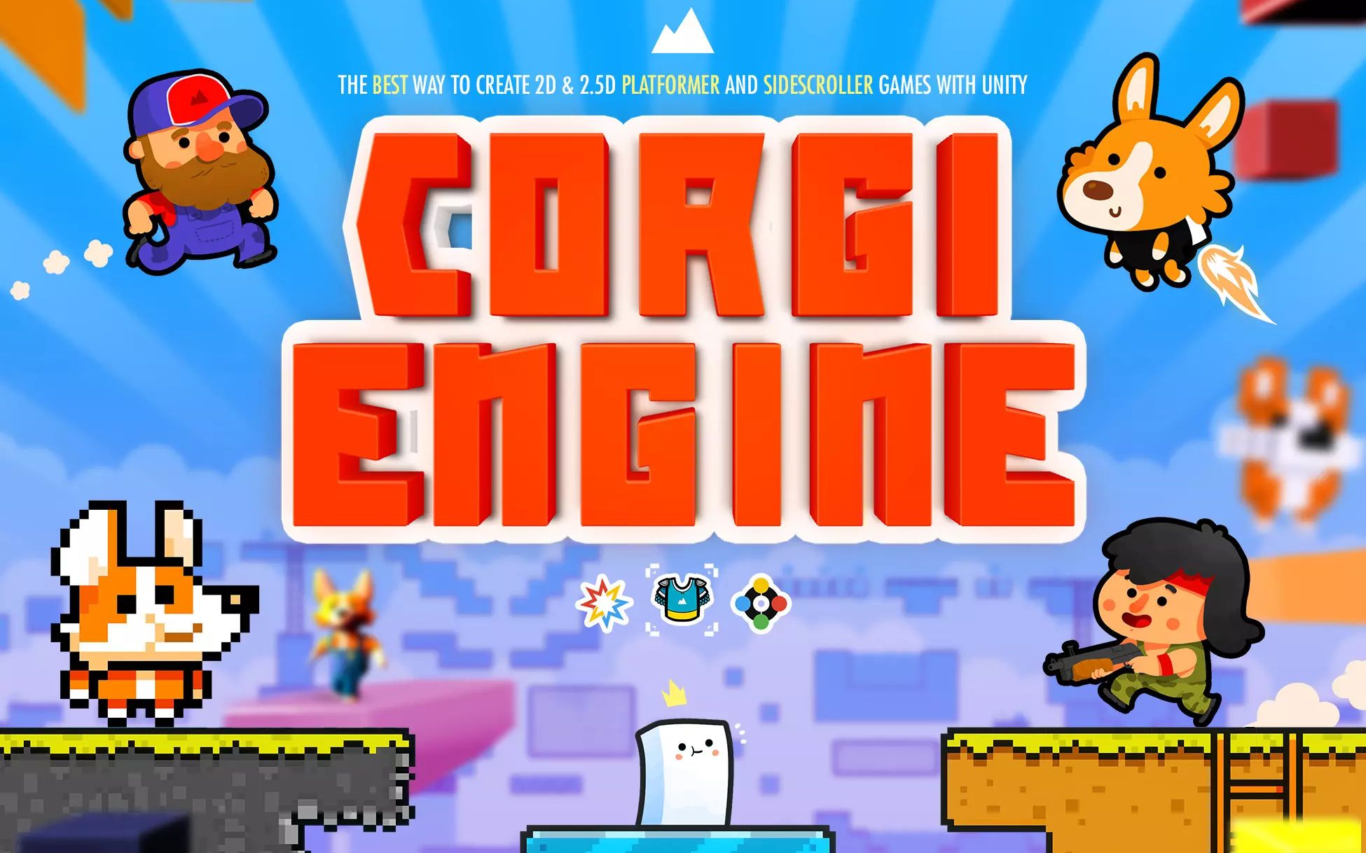 unity 2D游戏开发素材 orgi Engine – 2D 25D Platformer v8.2
