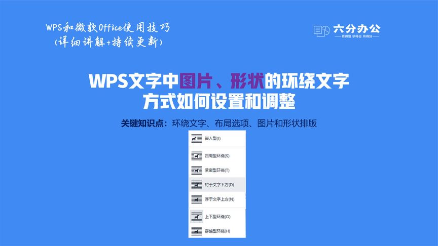 WPS文字中图片、形状的环绕文字方式如何设置和调整