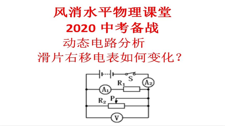 2020中考备战 动态电路分析1 滑片右移电表如何变化?