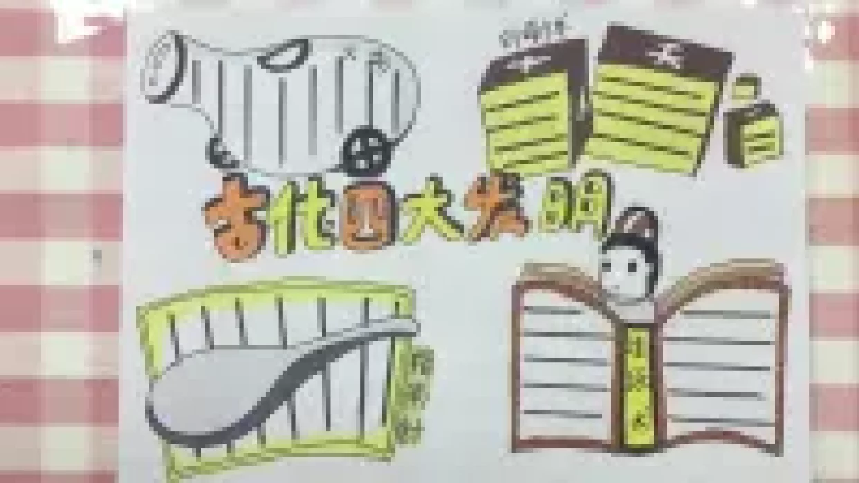 古代四大发明手抄报, 布局清晰, 简单易学