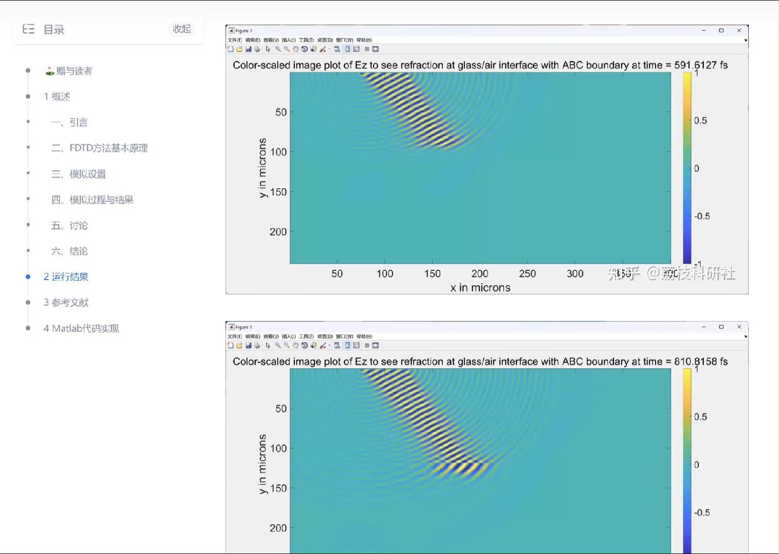 ...分法】玻璃-空气界面折射现象的二维时域有限差分法(Matlab代码实现)