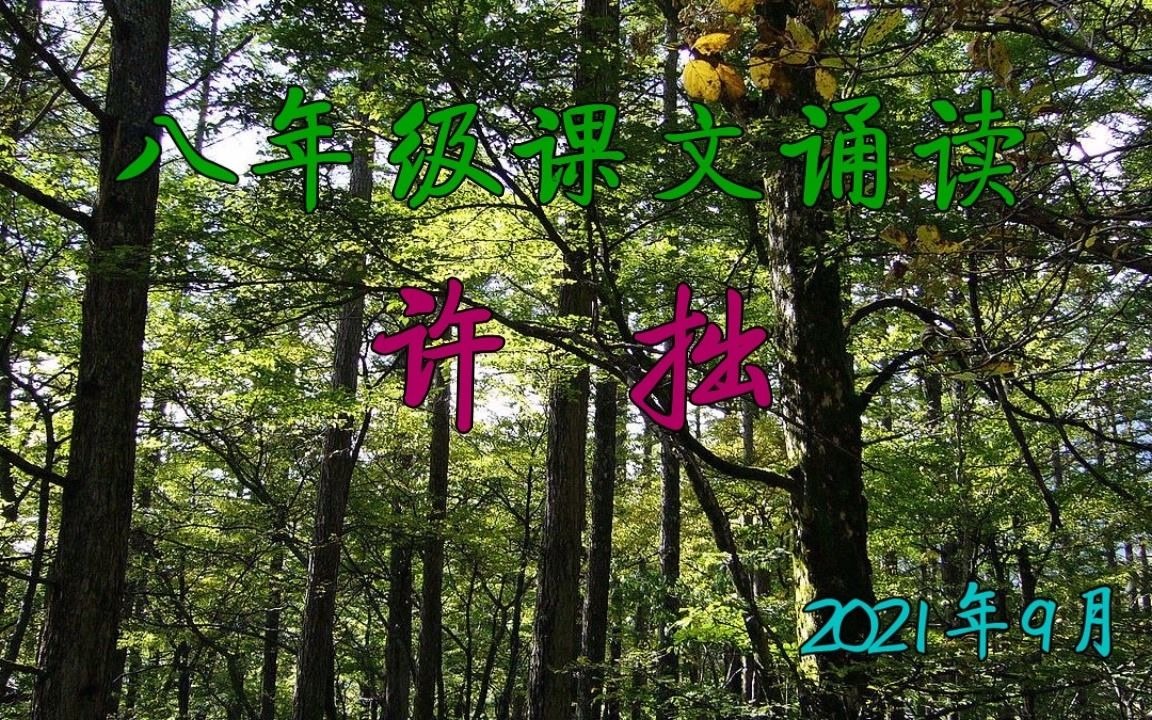 八上-课外-《赠从弟(其二)》诵读