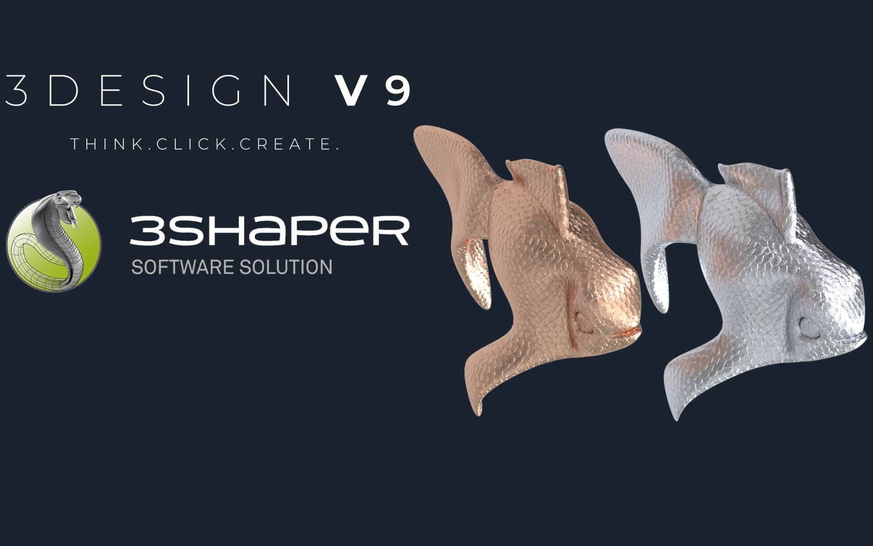 3DESIGN V9 & 3SHAPER | 教程案例:有机珠宝金鱼结构制作