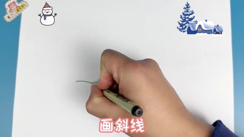 雪景画怎么画的简单又漂亮,雪景画,风景简笔画