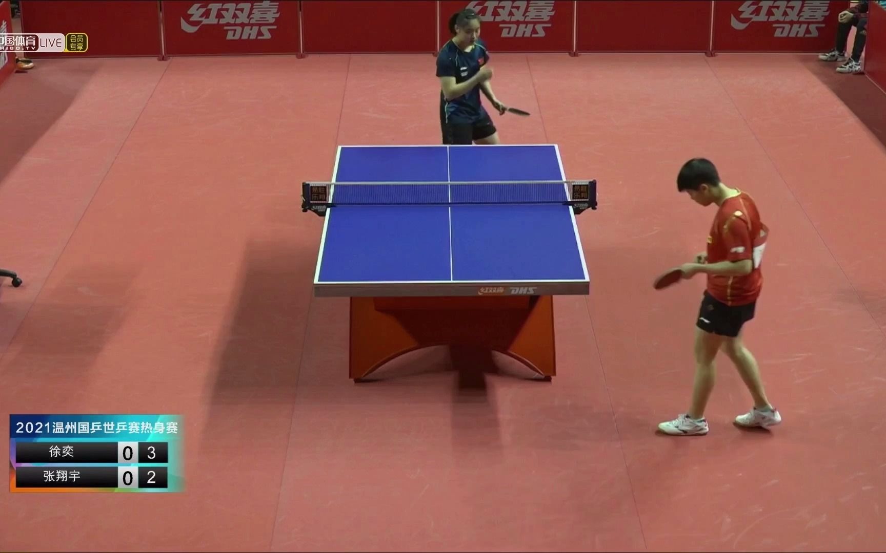 (清流)2021休斯顿世界乒乓球锦标赛热身赛 女单 徐奕VS张翔宇