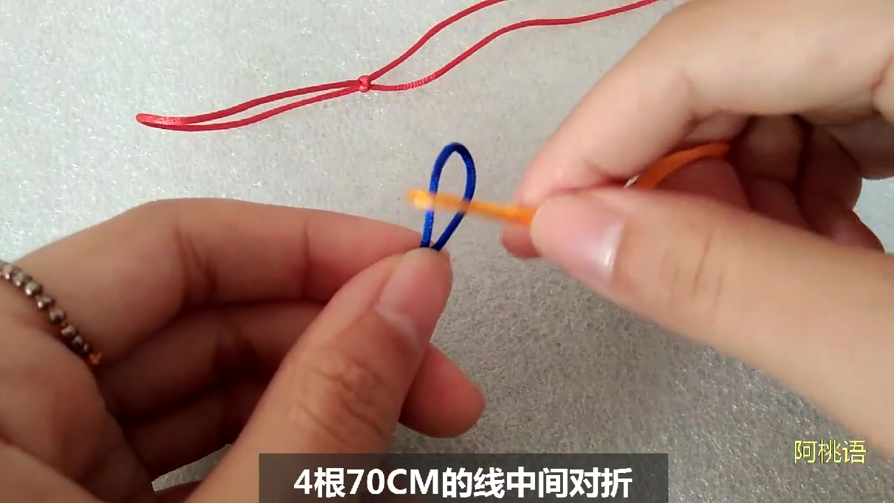 【编织】用5根线编一个圆鼓鼓的小挂件,编法简单又好看