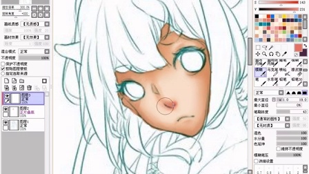 鼠绘sai上色教程,至初学者