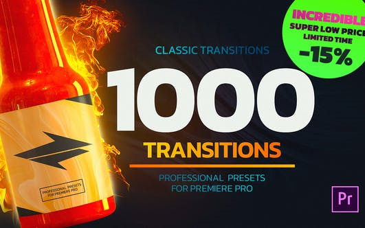 PR模板-1000套Premiere Pro 转场过渡预设模板无缝过渡67 个类别(...