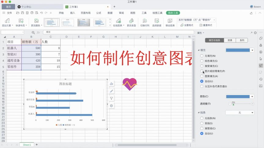 用Excel表格制作创意图表