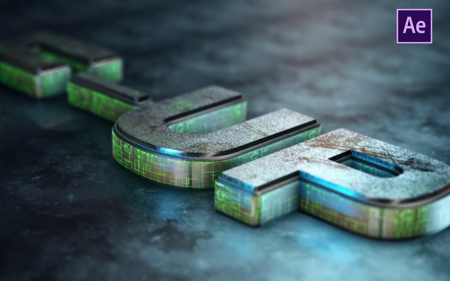 【AE教程】生长的E3D文字效果 (未完结)