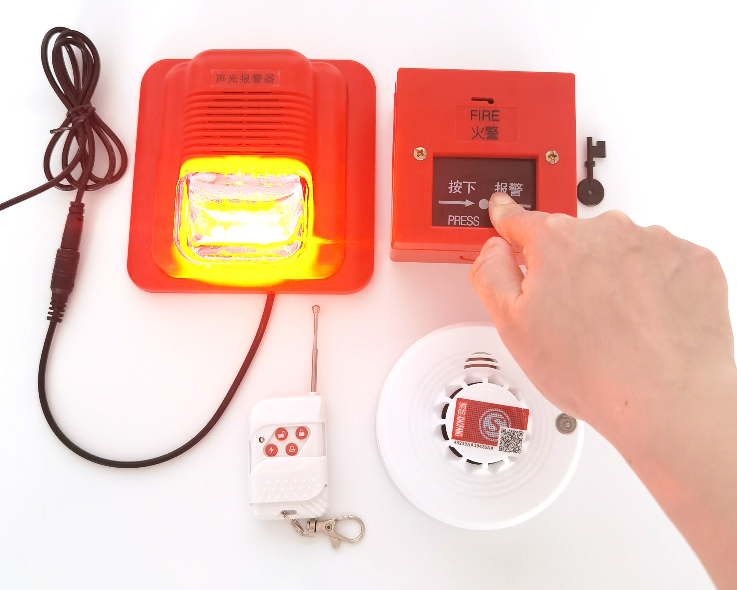 无线语音型消防火灾声光报警器