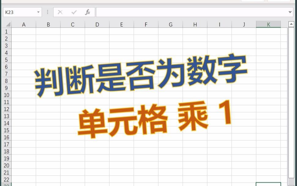 DM excel两分钟-72-判断单元格是否为数字(乘以1)