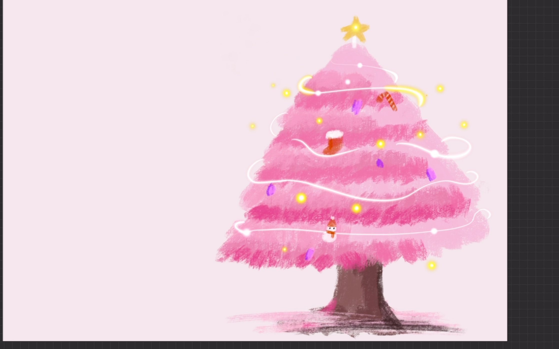 【圣诞树简笔画】procreate 绘画教程