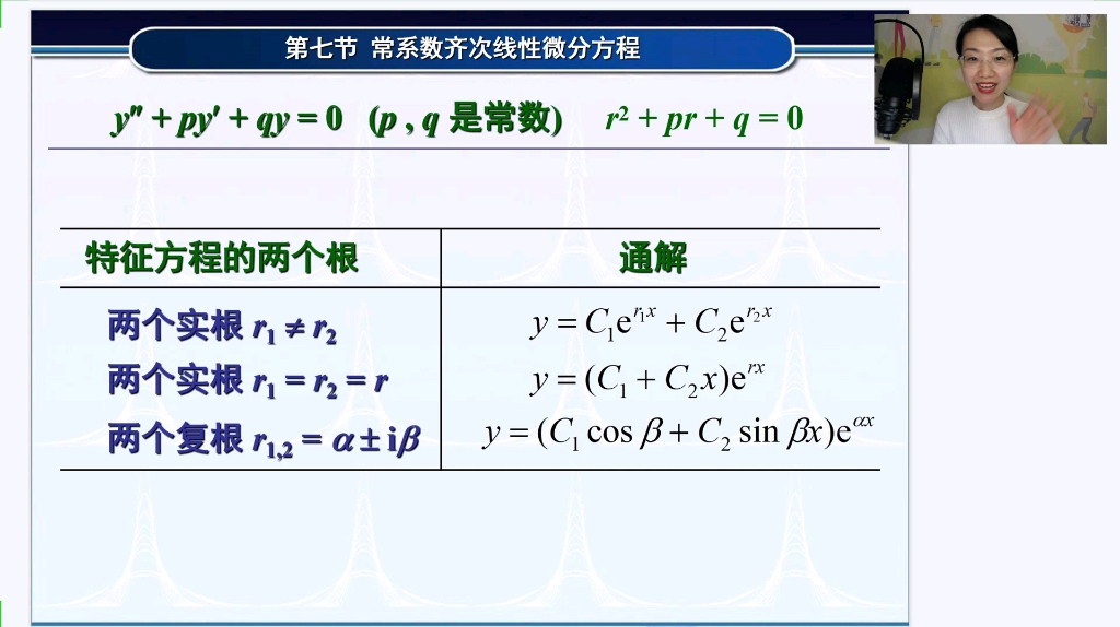 高阶常系数齐次线性微分方程通解