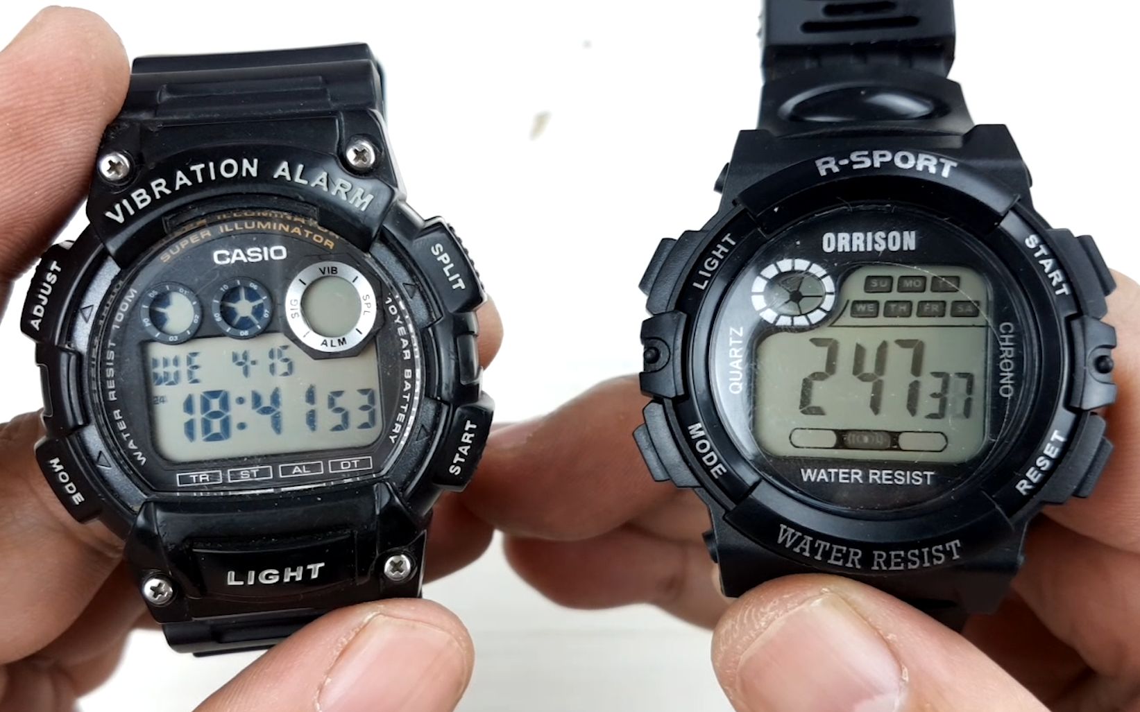 价格相差30倍你会选哪个?拆开对比299的卡西欧和9.9包邮的电子表