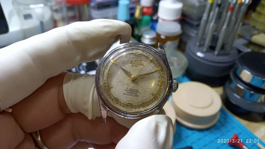 1950年英纳格机械表保养全程,超高龄手表起死复生!满满的回忆