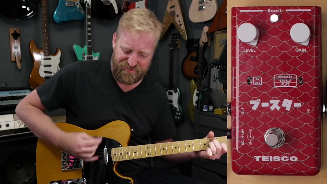 ...单块效果器!TEISCO - BOOST 电吉他激励过载单块效果器测评演示