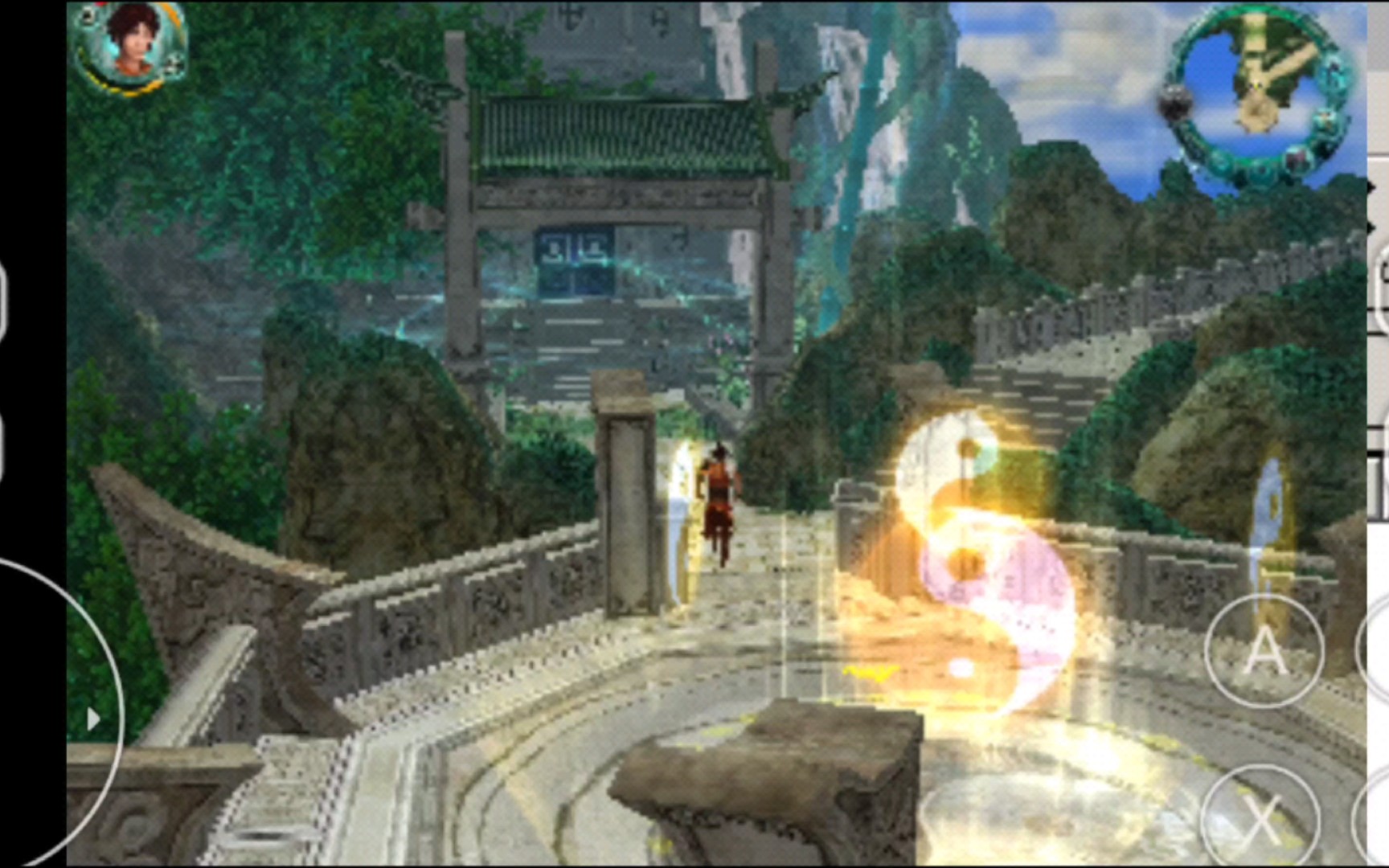 手机exagear玩电脑《仙剑奇侠传5》,320x240分辨率表示字都看不清,...