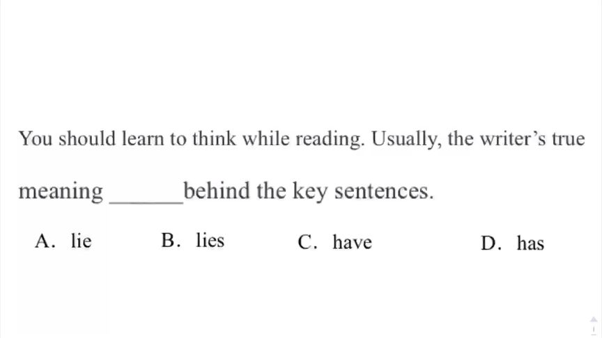 初中英语选择题,lie的引申含义你知道吗?得分率极低,建议学习