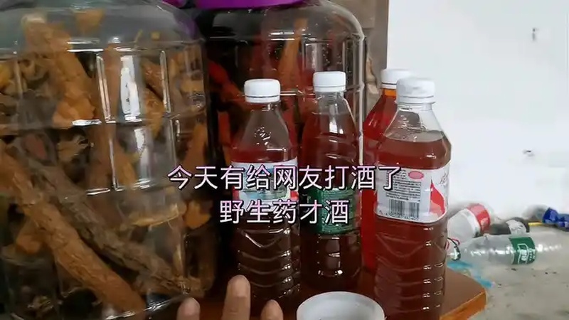 酒虽好但不要贪杯哦!野生药材,野生牛大力 五指毛桃 鸡血藤酒