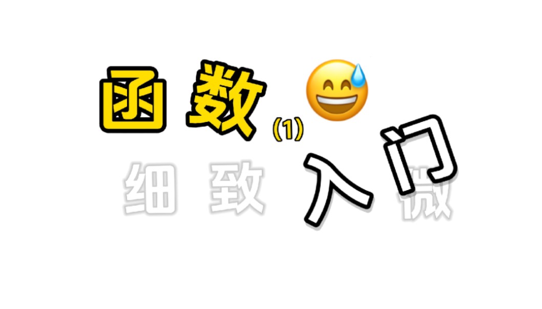 轻松【高中数学入门】函数是什么?(恼)