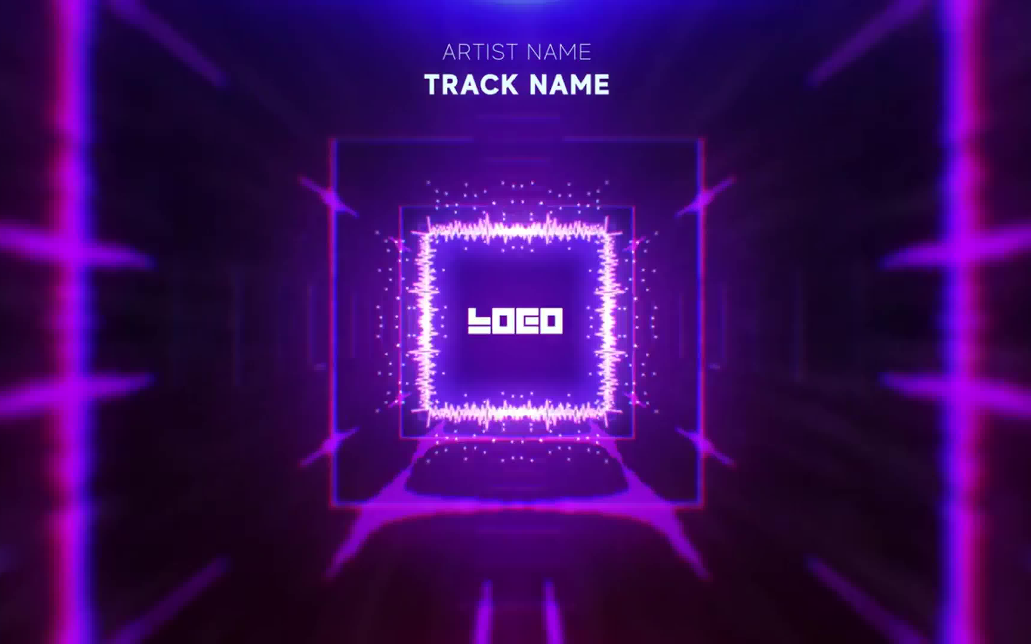 AE模板-音乐隧道效果音乐波形音乐可视化效果的视频模板音频可视化...