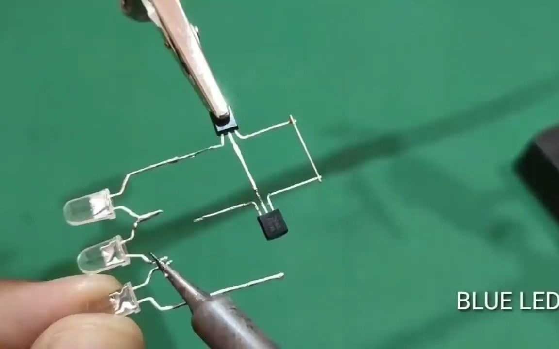 Bc547晶体管,三交流,RGB发光二极管,光电二极管