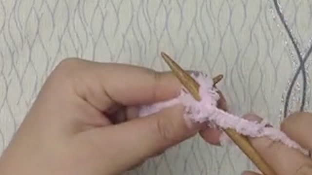 零基础教学针织毛毛衣 1-1起针,下针,上针!