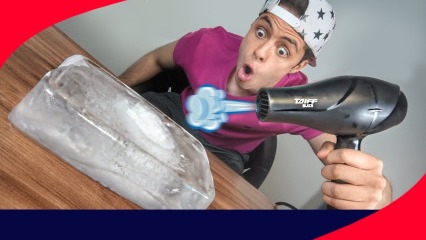 20厘米的冰块用什么方法融化最快?小哥亲测,结果你根本想不到!