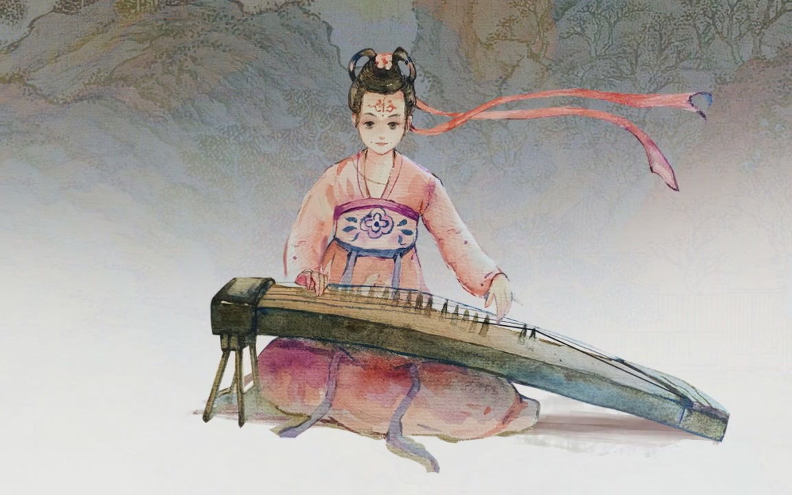 我让国风插画动起来了,演奏了一曲《我和我的祖国》原画/书法/动效都...