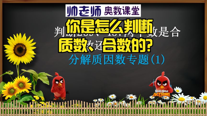 分解质因数专题(1)判断质数方法你是怎么做的呢?