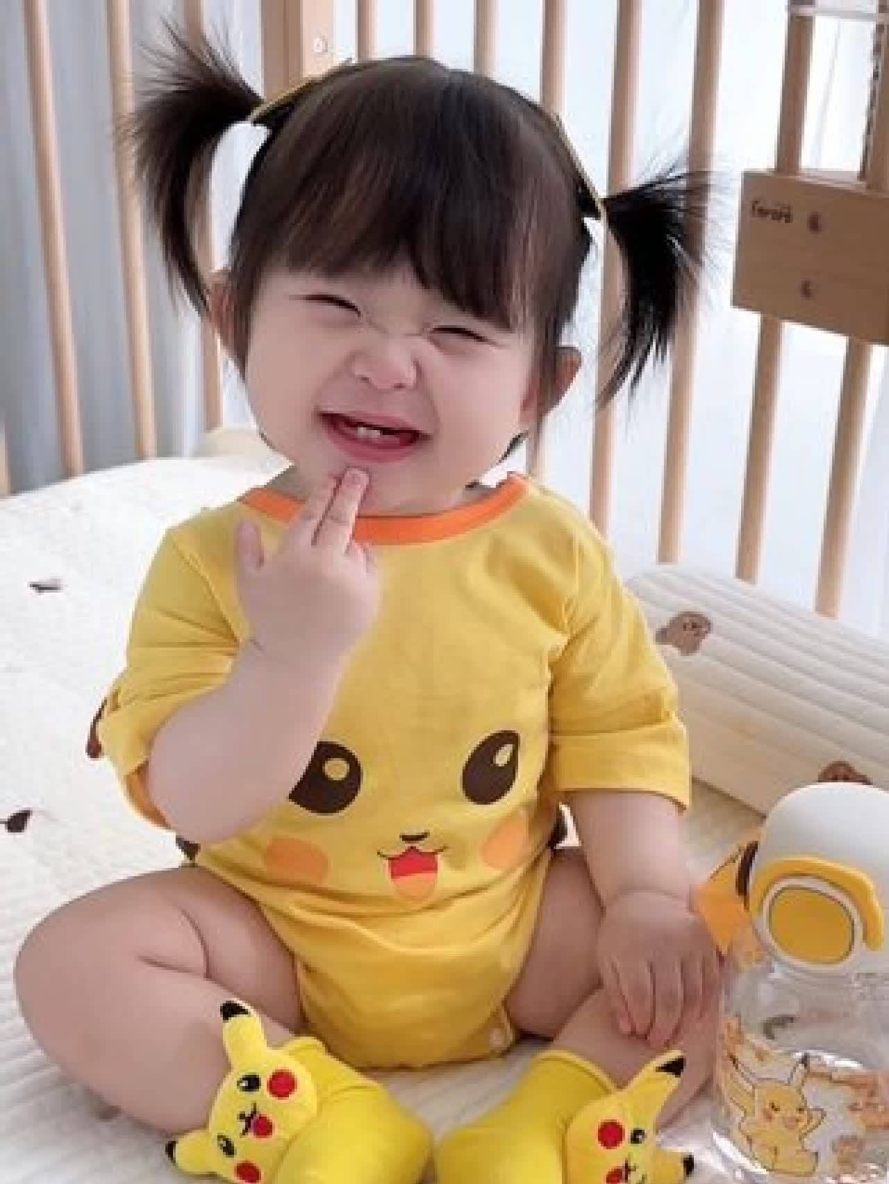 皮卡皮卡 皮卡丘~ #人类幼崽 #骗你生女儿 #晒出越养越上头的人类...