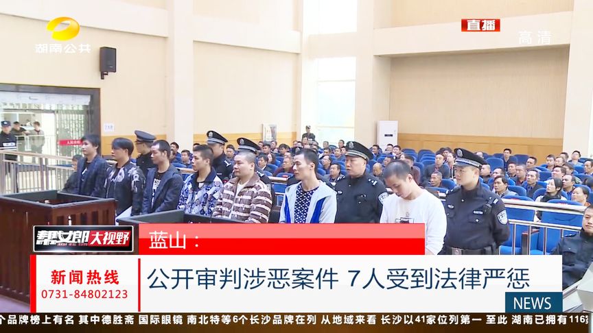 惩恶扬善!蓝山公开审判涉恶案件,7人受到法律严惩!