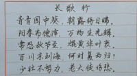 硬笔随笔之《长歌行》