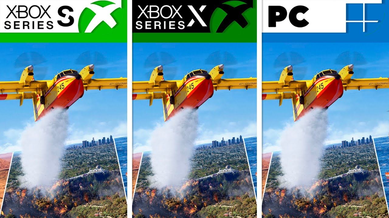 【4K60帧】微软模拟飞行2024 | Xbox Series S/X vs PC | 画质与帧数...