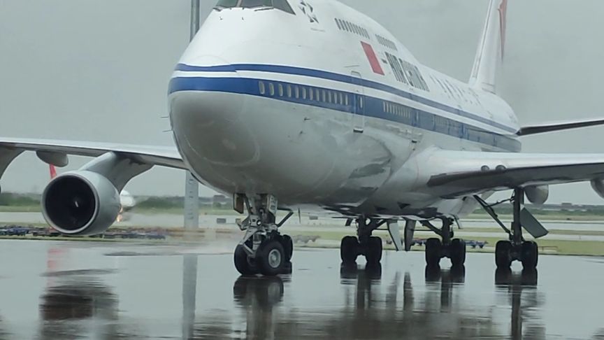 中国国际航空747没有想到这个飞机飞了27.5年厉害了,风采依旧!