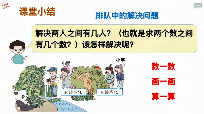 一年级数学上册排队中的解决问题