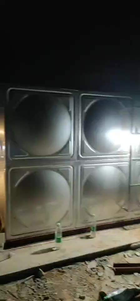 广东不锈钢水箱厂家在梅州80吨不锈钢生活水箱安装完工,304不锈钢...