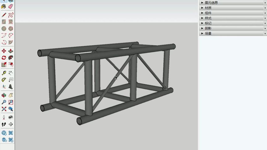 舞台灯光设计-turrs架建模#灯光#音响#ma2#sketchup教程