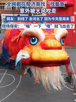 全网都在帮济南找"找鳌鱼"!意外被大风吹走,网友:别找了 去河北了 因为今天是周末 (齐鲁晚报 新黄河)