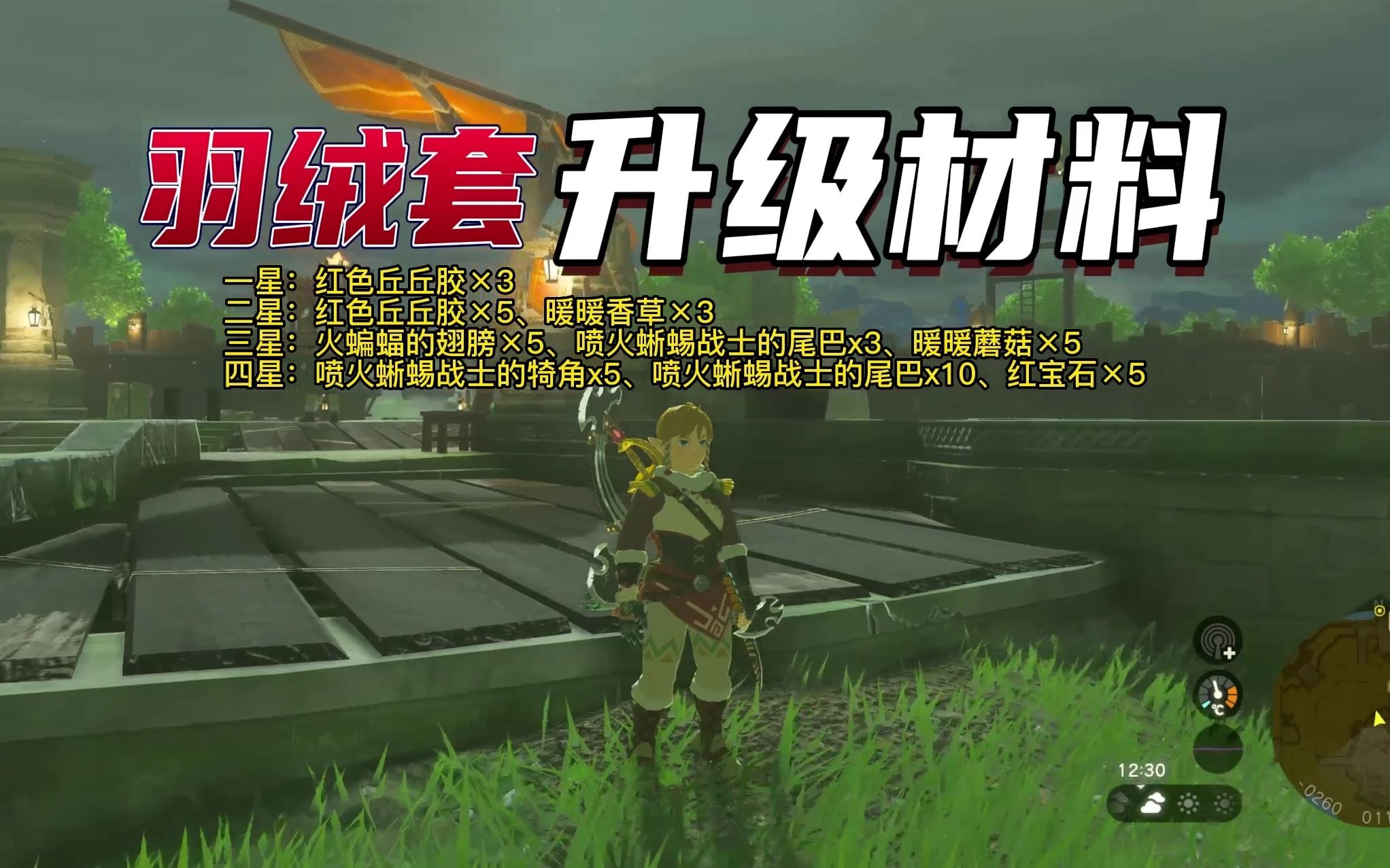 【王国之泪】羽绒服套强化升级特效+材料获取 免疫冰冻 红色丘丘/火...