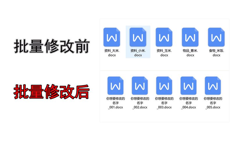 这两种批量修改修改文件名的方法能把杂乱的文件修改成想要的样子