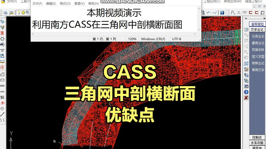 29 南方CASS在三角网图剖切横断面