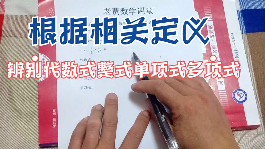 根据相关定义,辨别代数式、整式、单项式、多项式