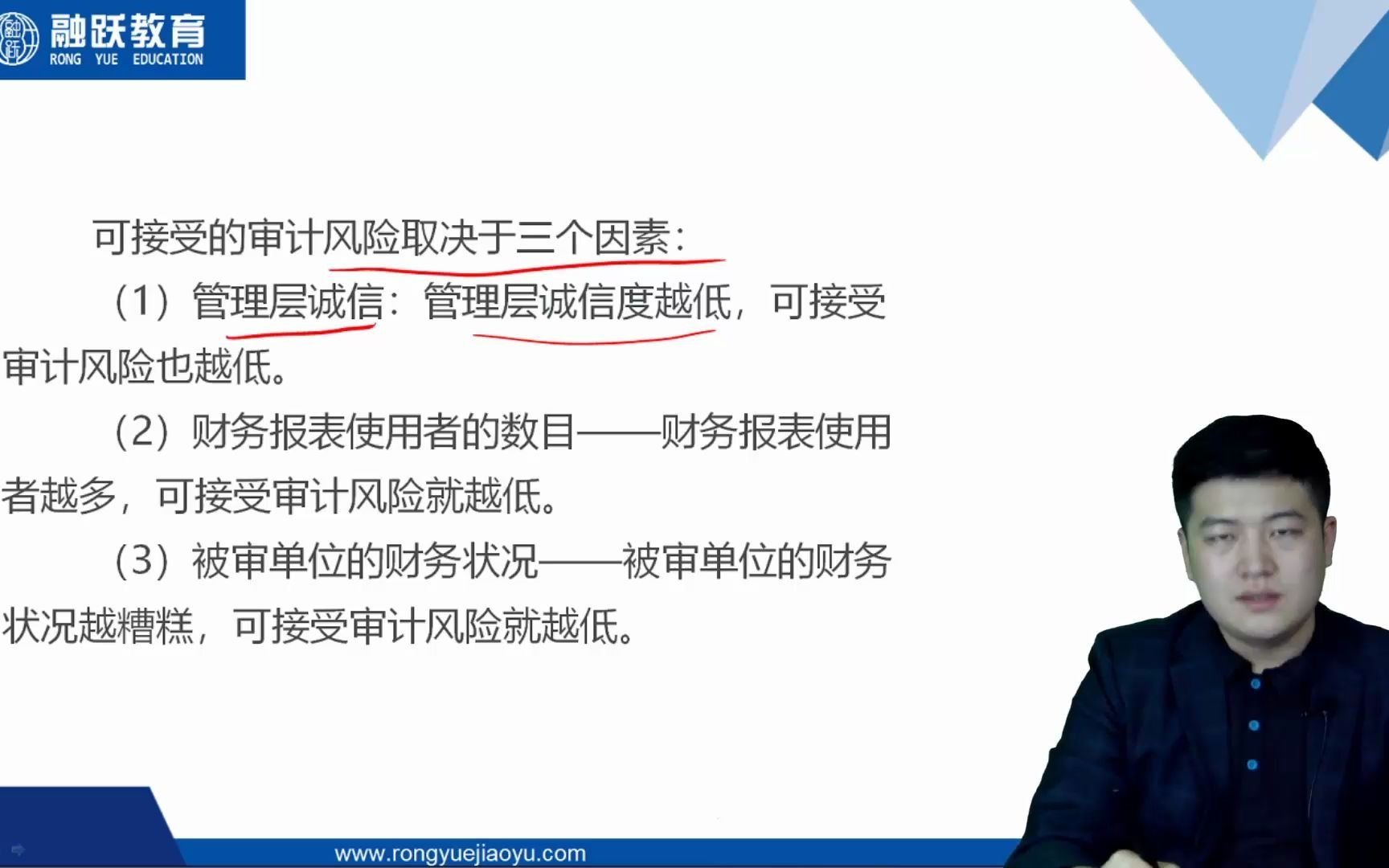 融跃CMA P1第五章知识点-03内部控制审计