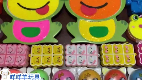 皮卡丘、凯蒂猫和19种彩泥水晶泥做史莱姆,少儿颜色英语益智